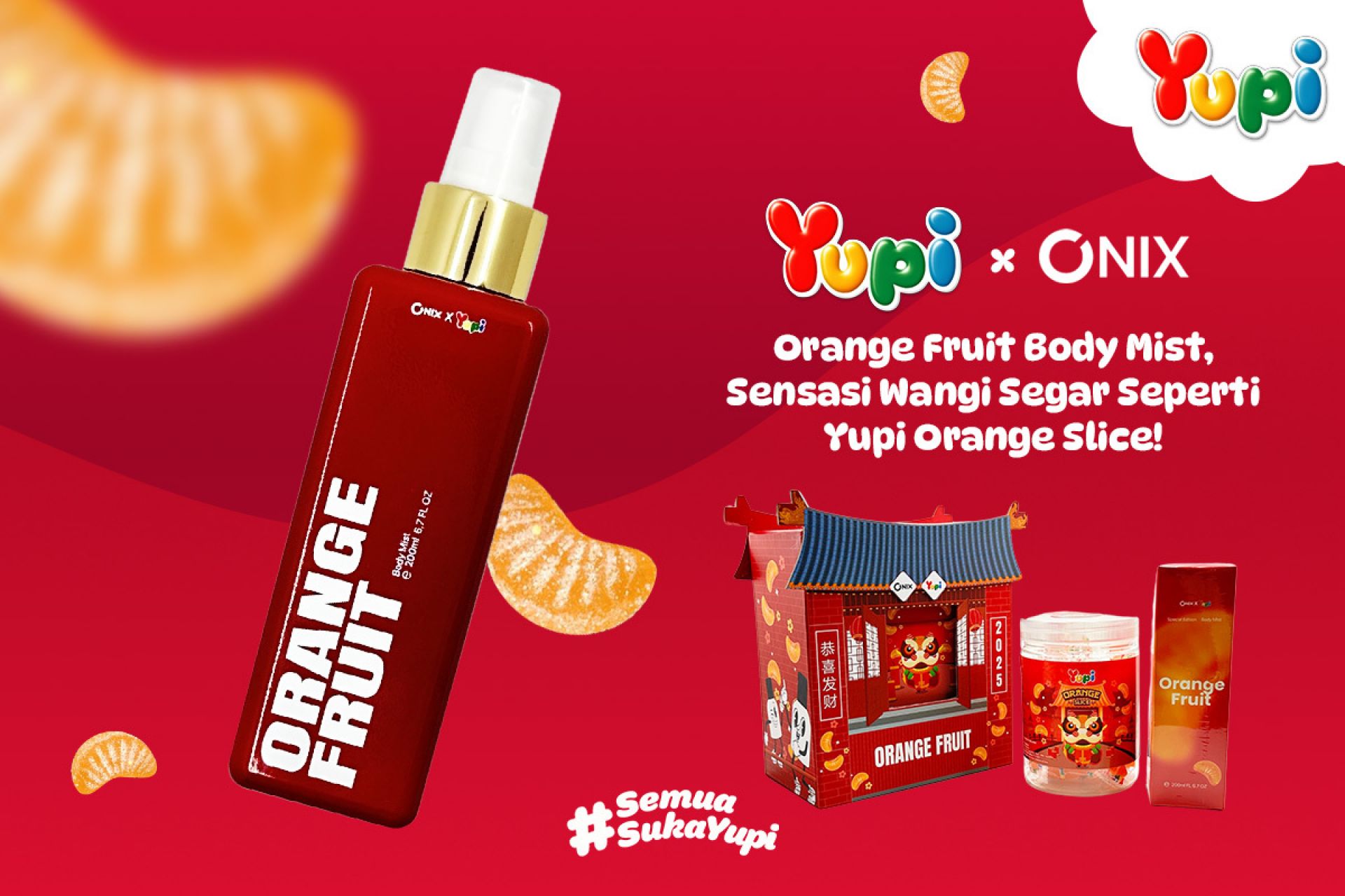 Yupi x Onix: Orange Fruit Body Mist, Sensasi Wangi Segar Seperti Yupi ...